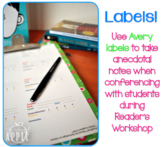 Avery Labels for Conference Notes - The Colorful Apple