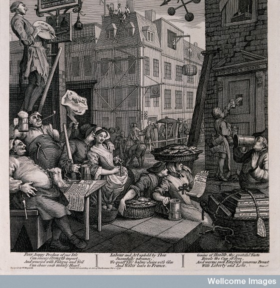 Primitive Physick: "Gin Lane" and "Beer Street"