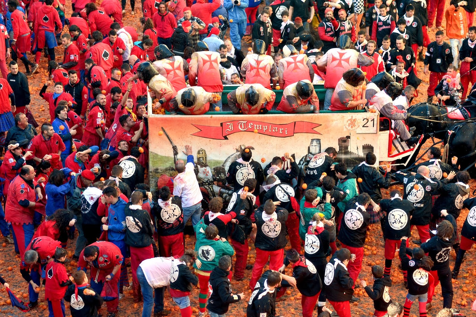 Food Fight in Italy: Battle of Oranges: Photo - Images Archival Store