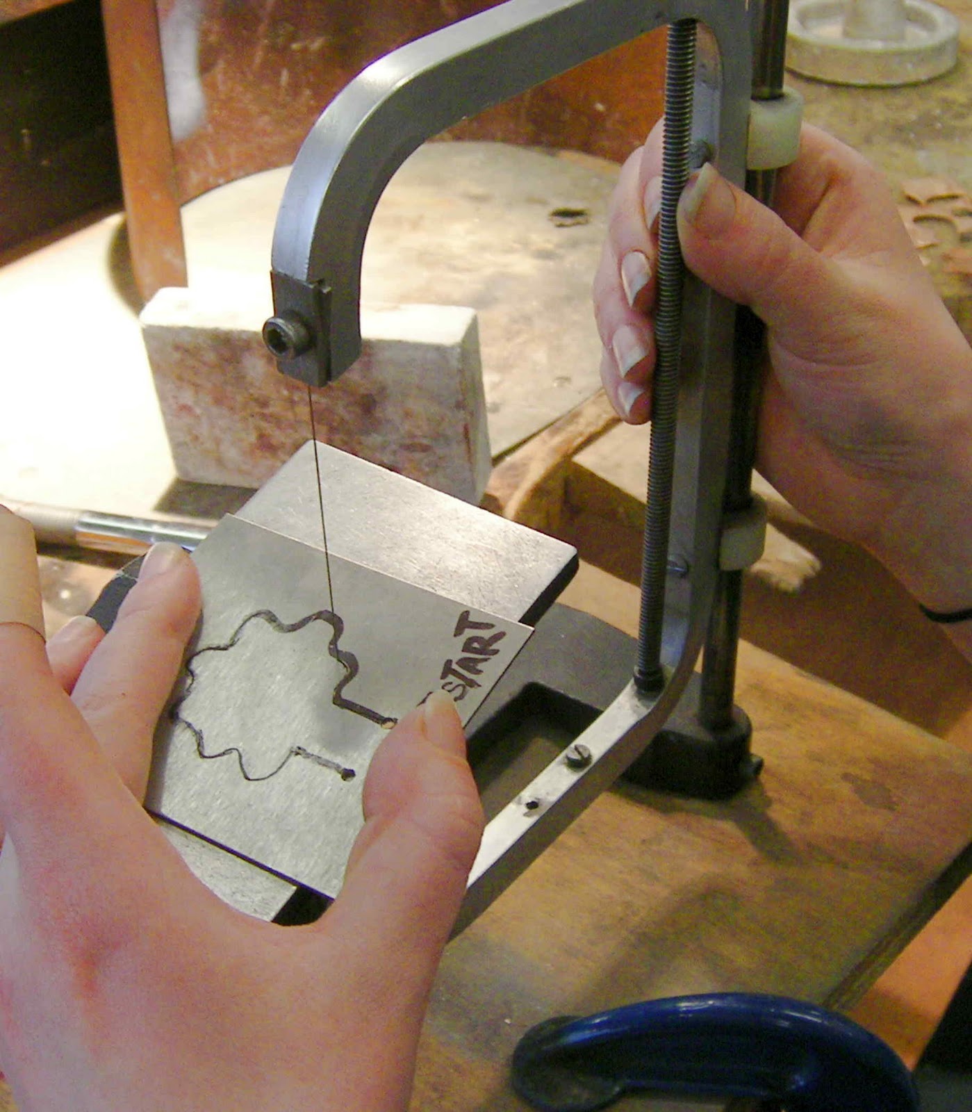 etsy metal: Creating a cutting stamp using the RT Blanking System.
