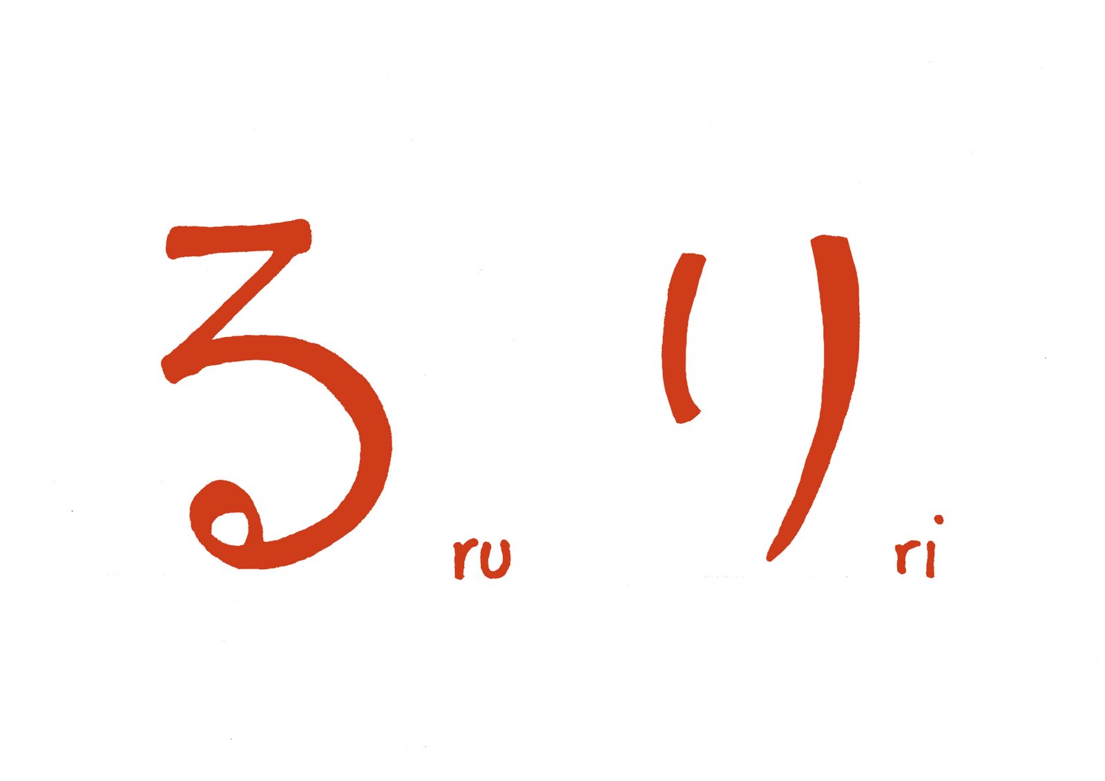 My Sketchblog: Learning Japanese-Hiragana-RU and RI