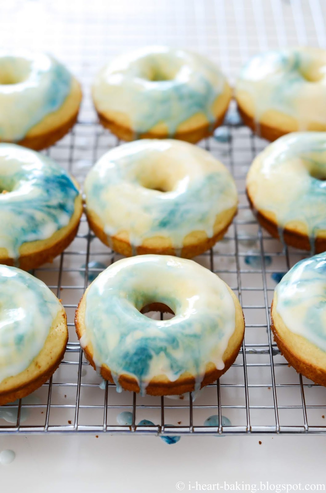 i heart baking!: marble glazed donuts