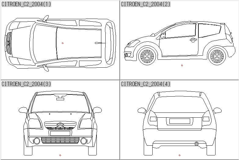 MISCELLANEOUS DATA STORAGE 2 for CAD Drawings: [JWS/DWG] CITROEN C2 2004