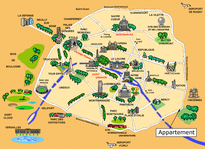 La classe de français: Plan de Paris