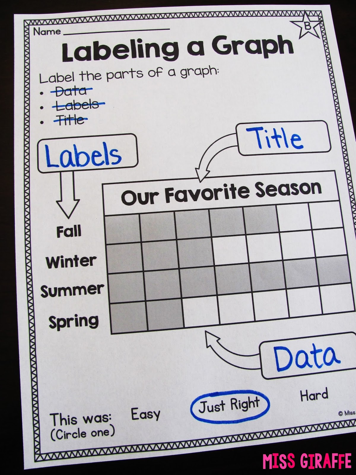 Miss Giraffe's Class: Graphing and Data Analysis in First Grade