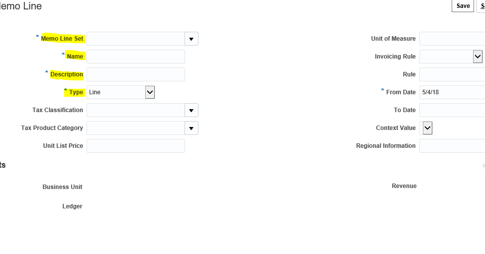 Oracle Application's Blog: Memo lines in oracle receivables