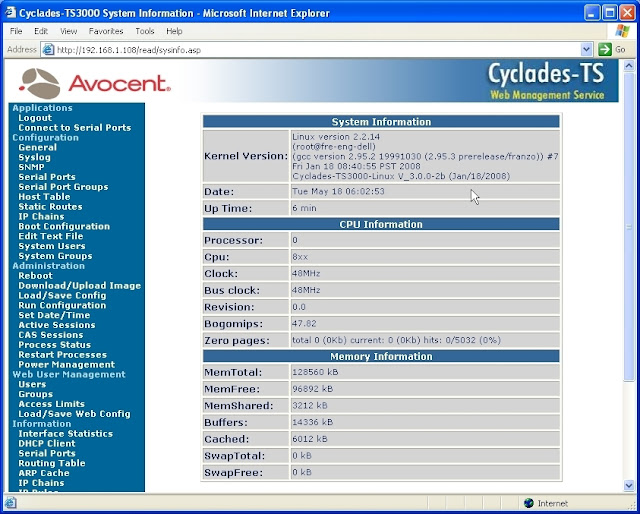 CCNP or BUST : Avocent Cyclades for Terminal, access servers
