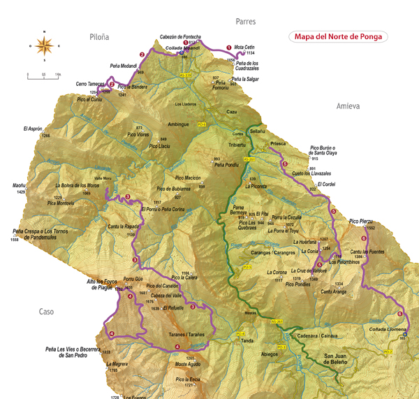 EL BLOG DE CALECHA: PARQUE NATURAL DE PONGA. 20 RUTAS A PIE