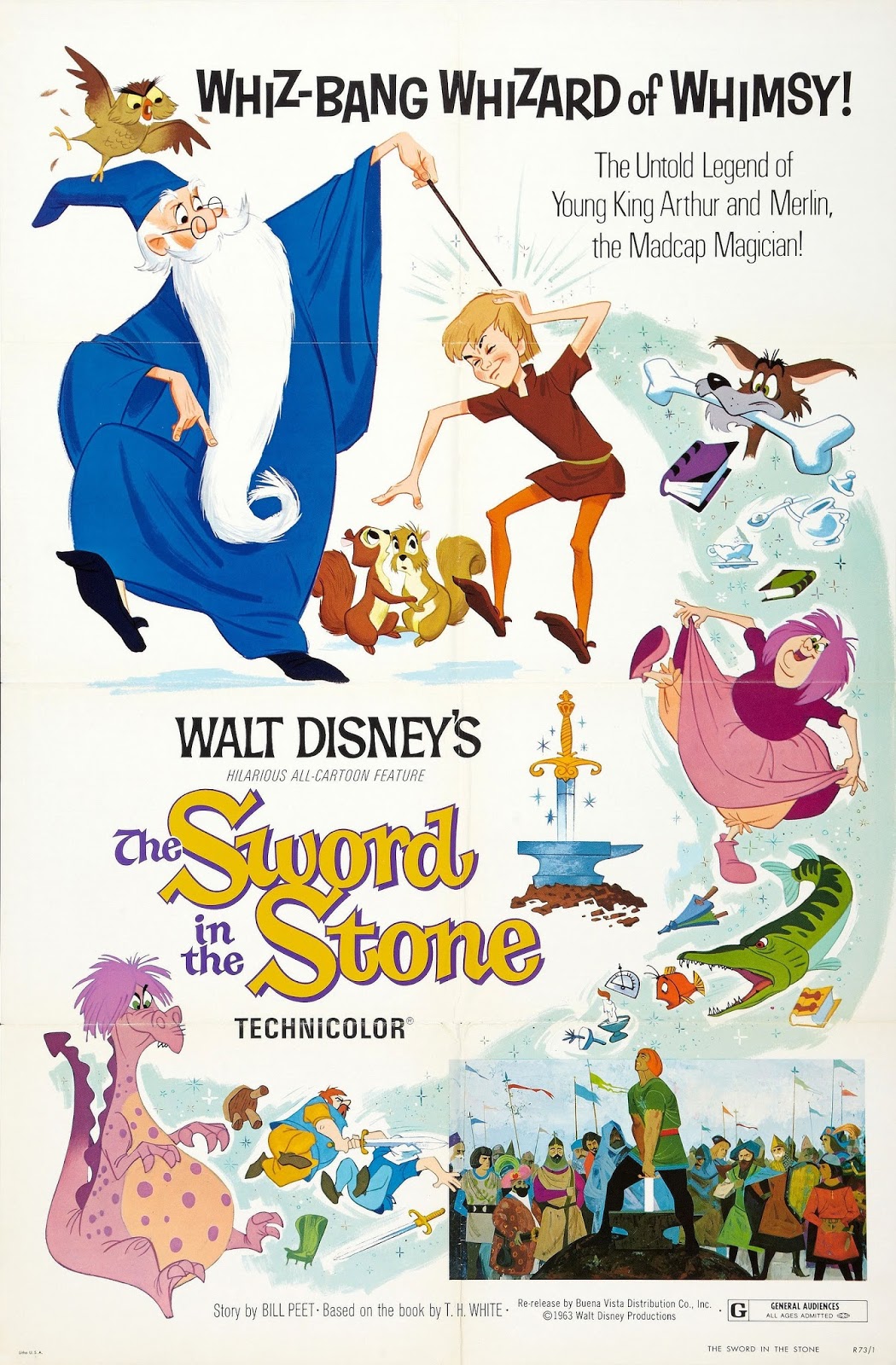 Elokuvan taikaa: Arvostelu: Miekka kivessä (The Sword in the Stone - 1963)