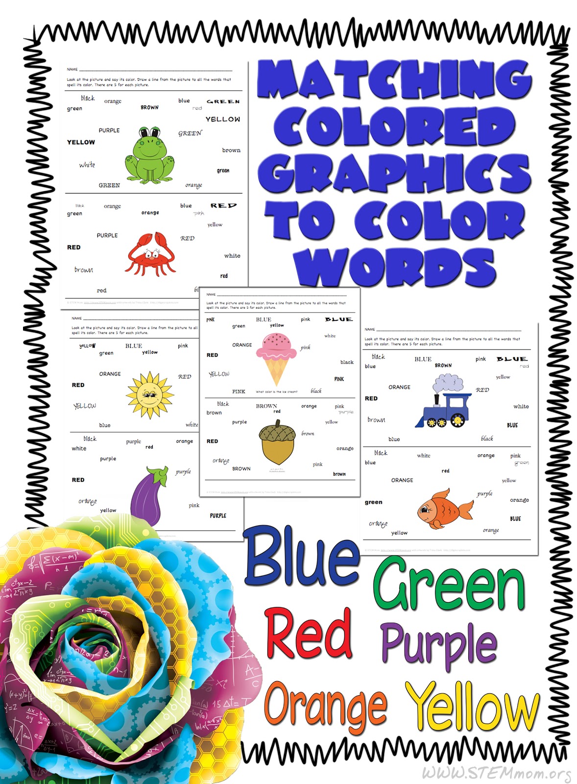 Dr. STEM Mom: Matching Color Pictures to Color Words