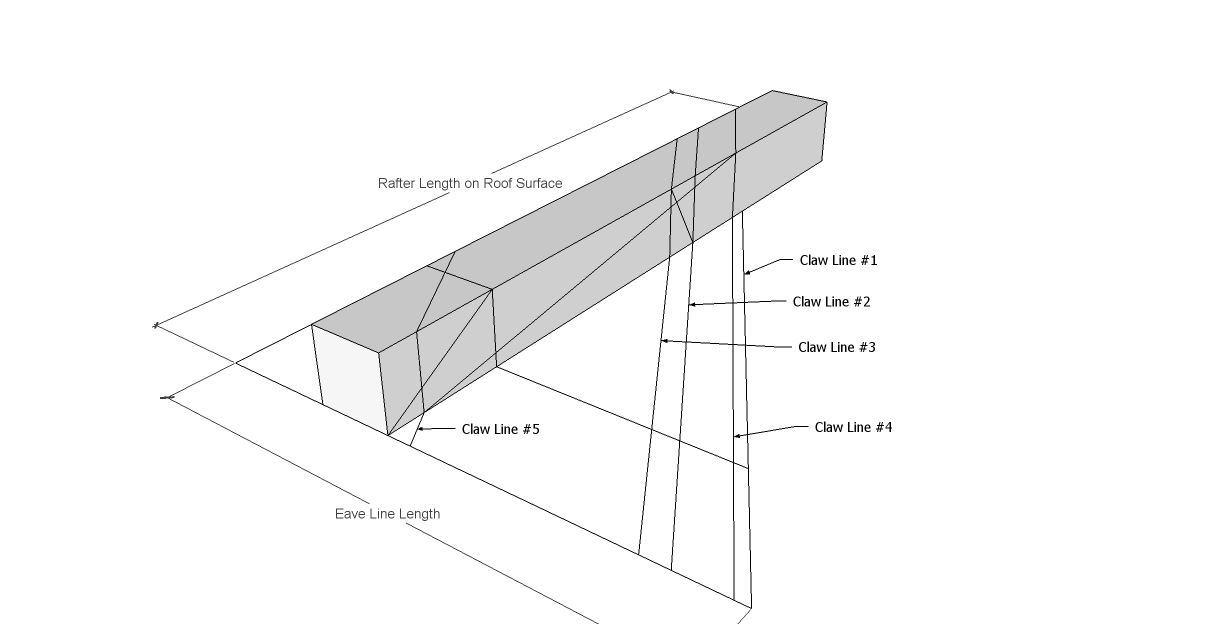 Roof Framing Geometry: Claw Lines for RafterTools for iPhone