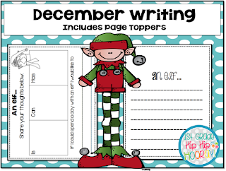 1st Grade Hip Hip Hooray!: December Writing Page Toppers