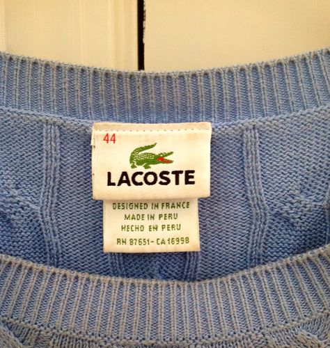 Second Hand Swag: Lacoste Perfectly Preppy Cable Knit Sweater