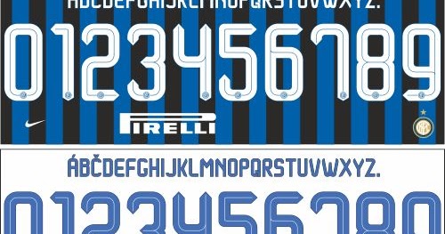 Inter Milan 2015-2016 font