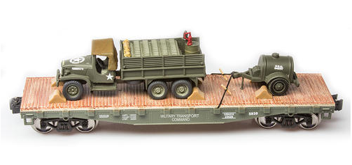 New O Gauge From Menards: Military Car With Deuce and a Half