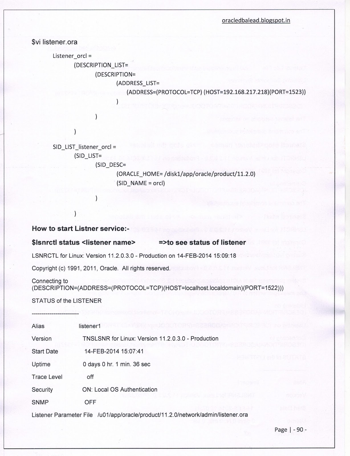 Oracle Dba Oracle Networking