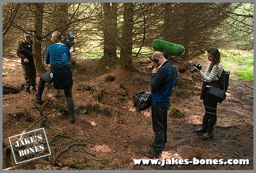 Behind the scenes filming on CBBC WIld : Jake's Bones