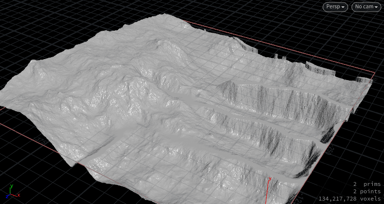 サルにもわかる Houdini: High resolution Heightfield