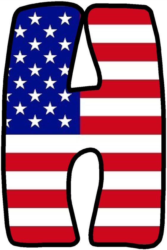 American Flag Abc. American Flag Letter. - Oh my Alfabetos!