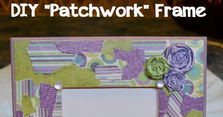 PIGTAILS and PEARLS: DIY "Patchwork" Picture Frame
