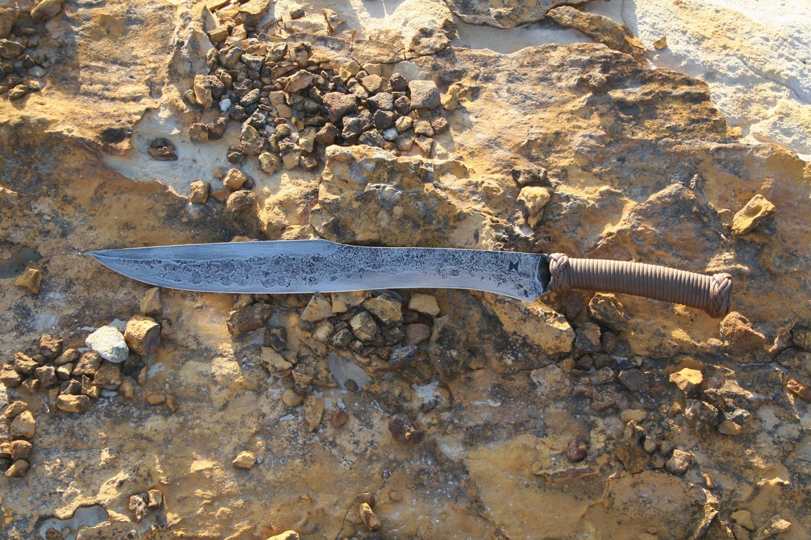 Helm Enterprises, Forging Division: Sinuous bush sword and sheath ...