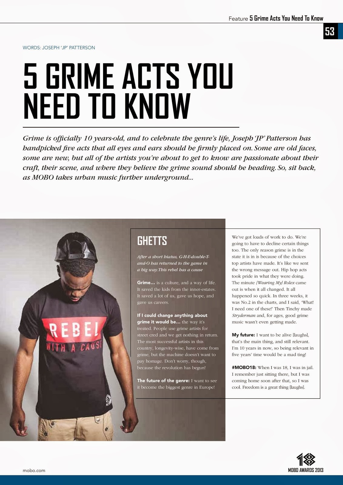 Joseph 'JP' Patterson: MOBO Magazine: 5 Grime Acts You Need To Know