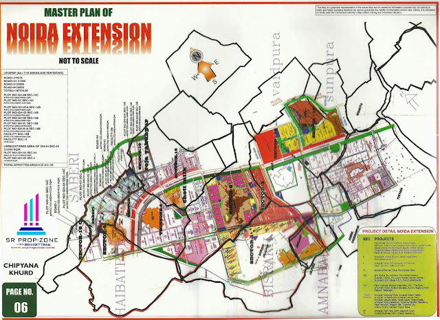 Master Plan of Noida Extension In HD Quility Map Greater Noida