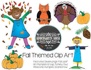 Kindergarten Kiosk: Fall Themed Clip Art Set