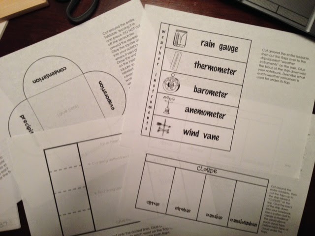 Teaching with a Touch of Twang: Weather Interactive Notebook Foldables ...