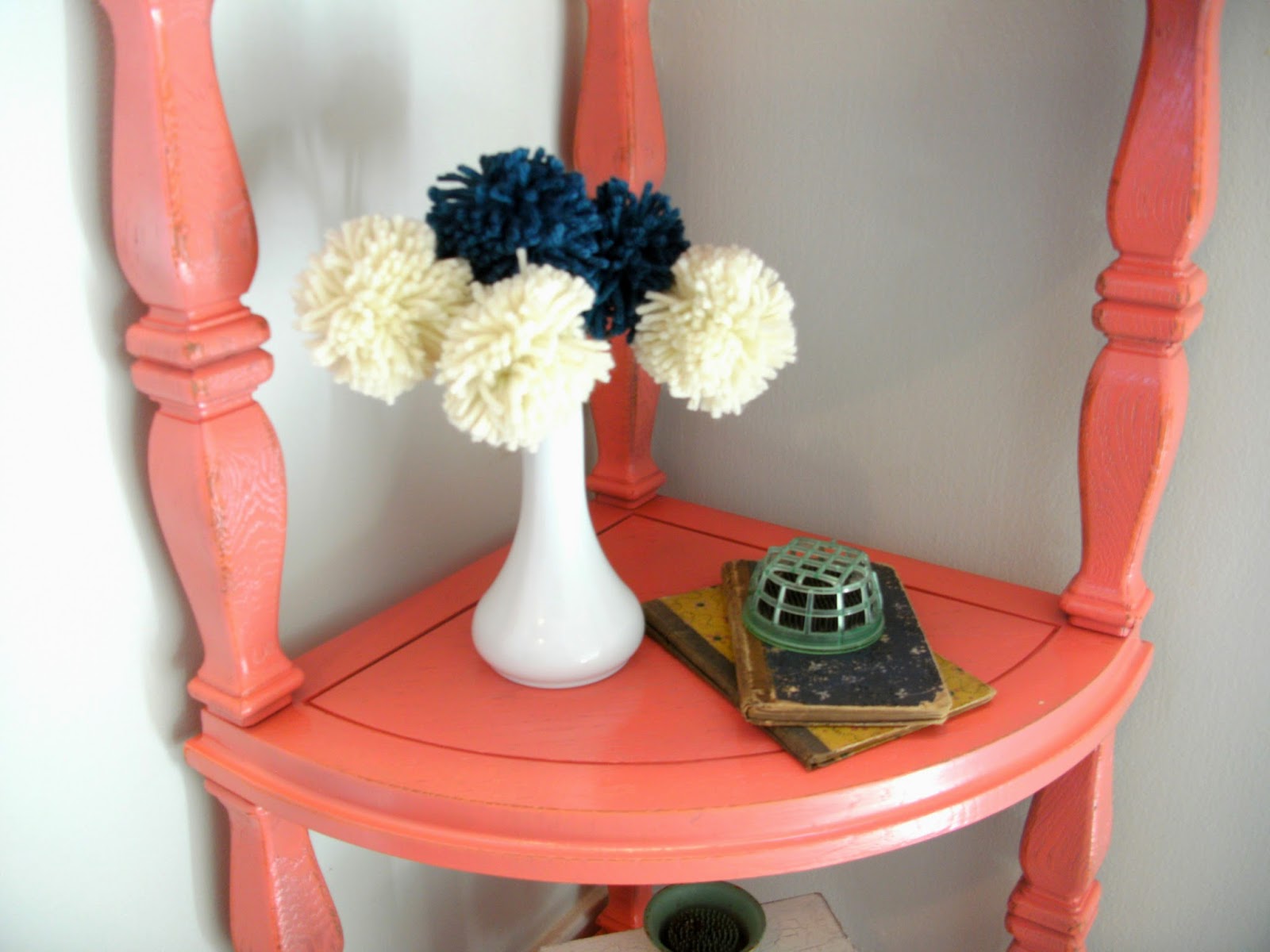 Vintage Corner Shelf Makeover - Little Vintage Cottage