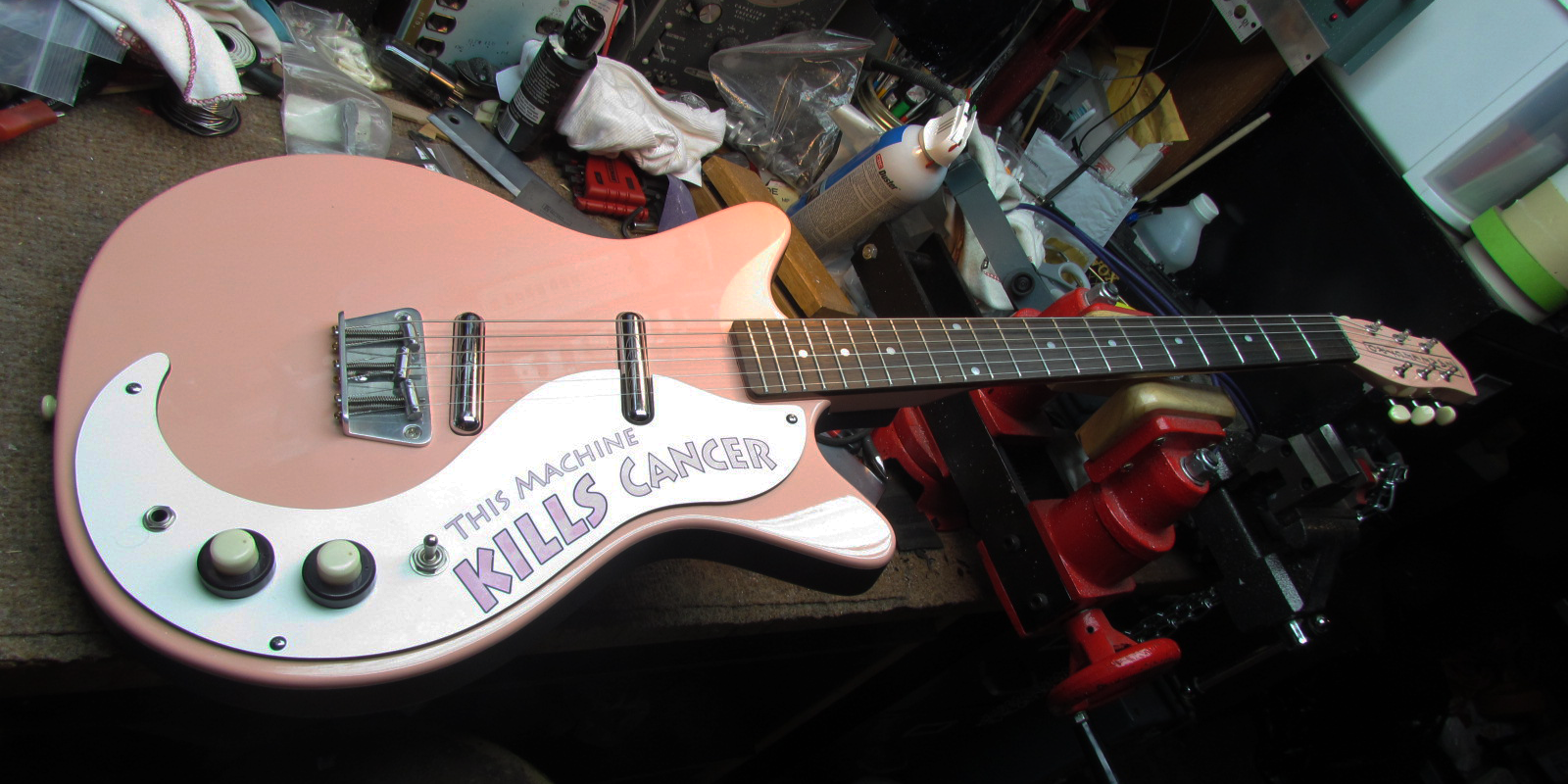 Danelectro Guitar Kills Cancer! Crawls Backward (When Alarmed)