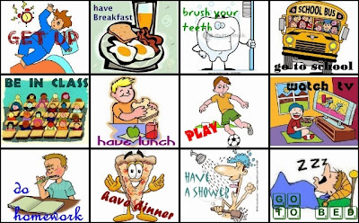 I go to school at 8:15