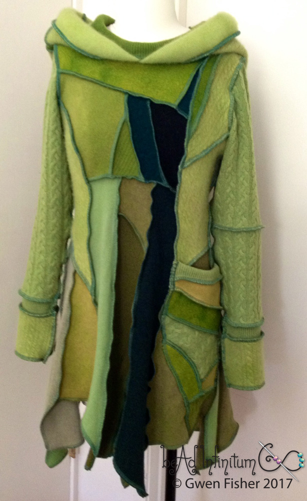 gwenbeads: Bead Weaving with Wool Felt Sweater Scraps