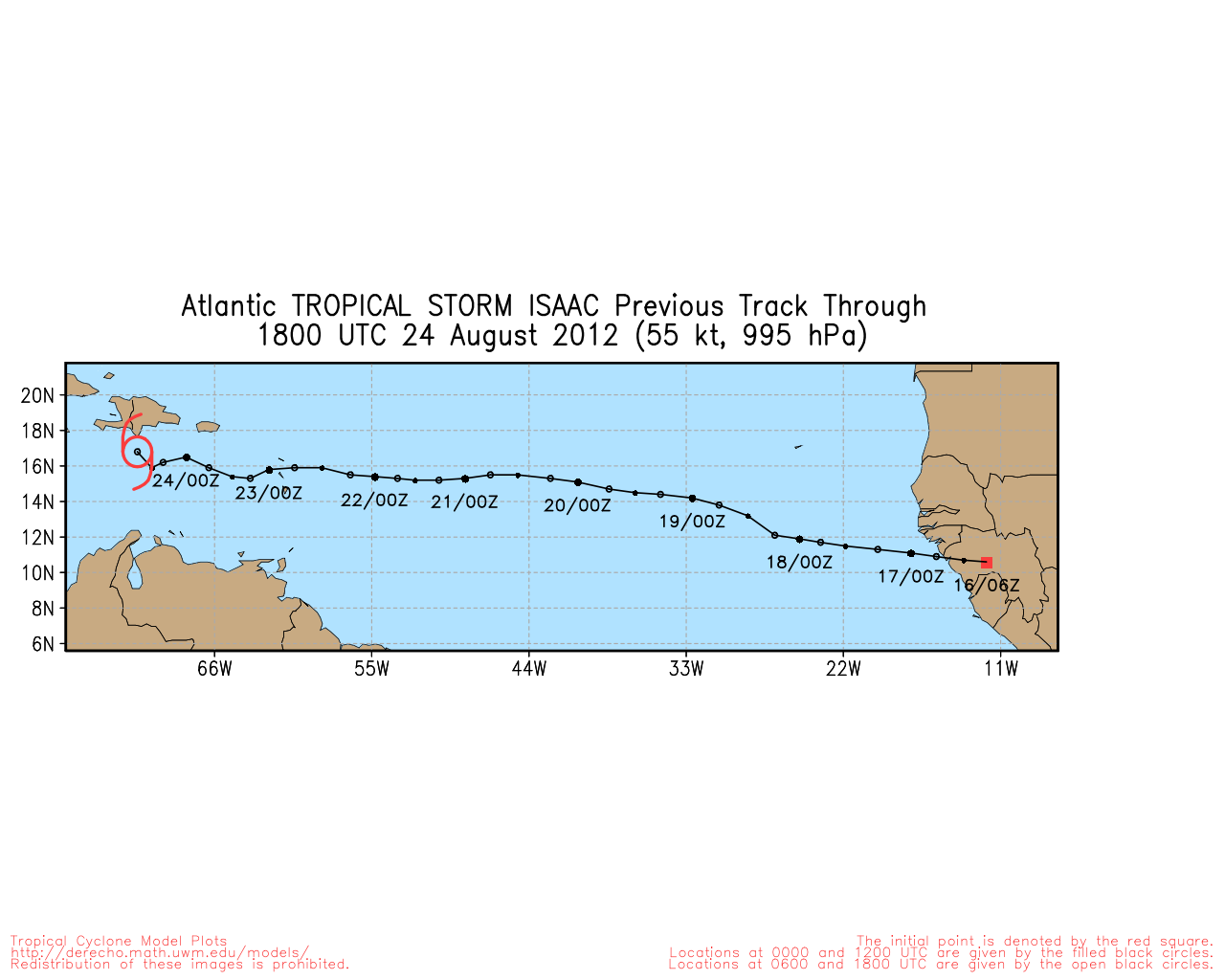 The Weather Centre: Isaac Strengthening, Moving Northwest
