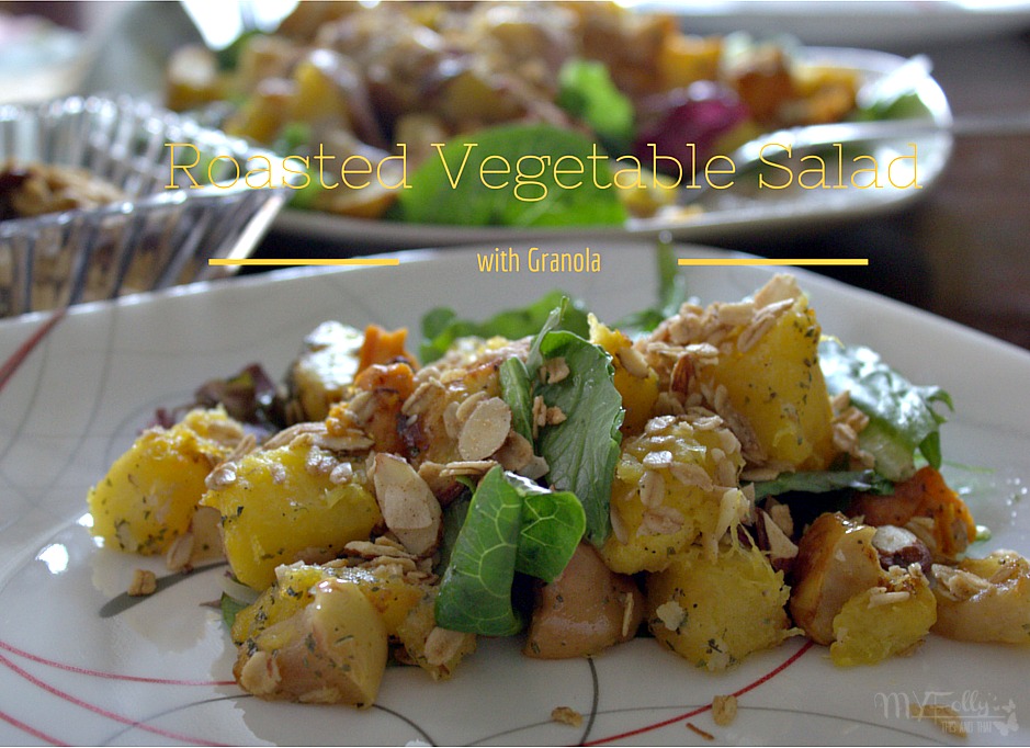 This and that: Roasted Vegetable Salad with Granola