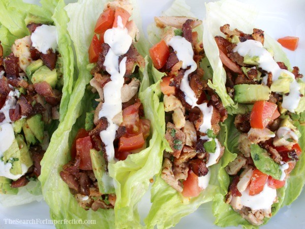 CHICKEN, BACON, AVOCADO RANCH LETTUCE WRAPS - recipes ideas