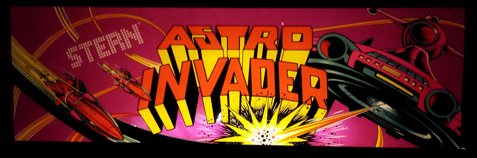 My Favorite Stripper: Astro Invaders Arcade Restoration - Marquee Touch-Up