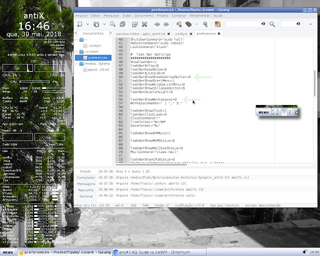 Byteria: Aprendendo a lidar com IceWM no antiX
