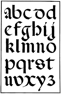 Calligraphy Alphabet : medieval calligraphy alphabet