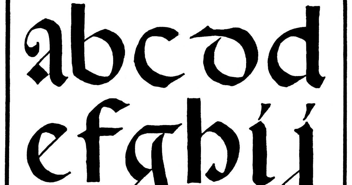 Calligraphy Alphabet : medieval calligraphy alphabet