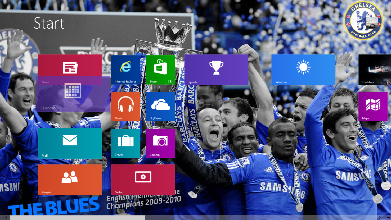 Chelsea FC 2013 Theme For Windows 8 | Ouo Themes