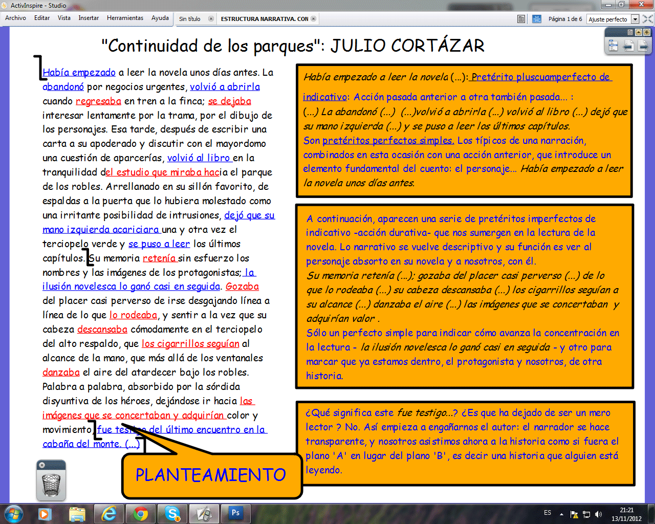LENGUA Y LITERATURA: "Continuidad de los parques": JULIO CORTÁZAR