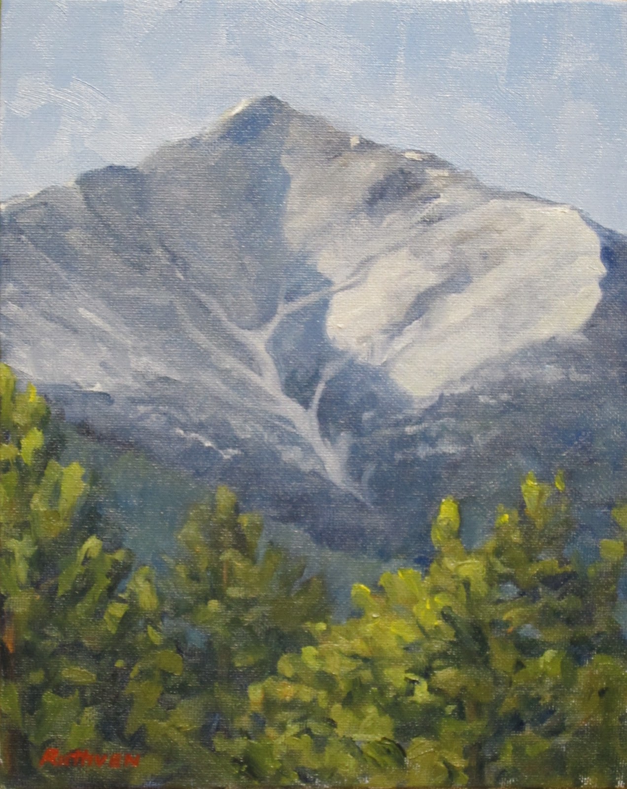 Scott Ruthven Fine Art: Mt. Meeker en Plein Air