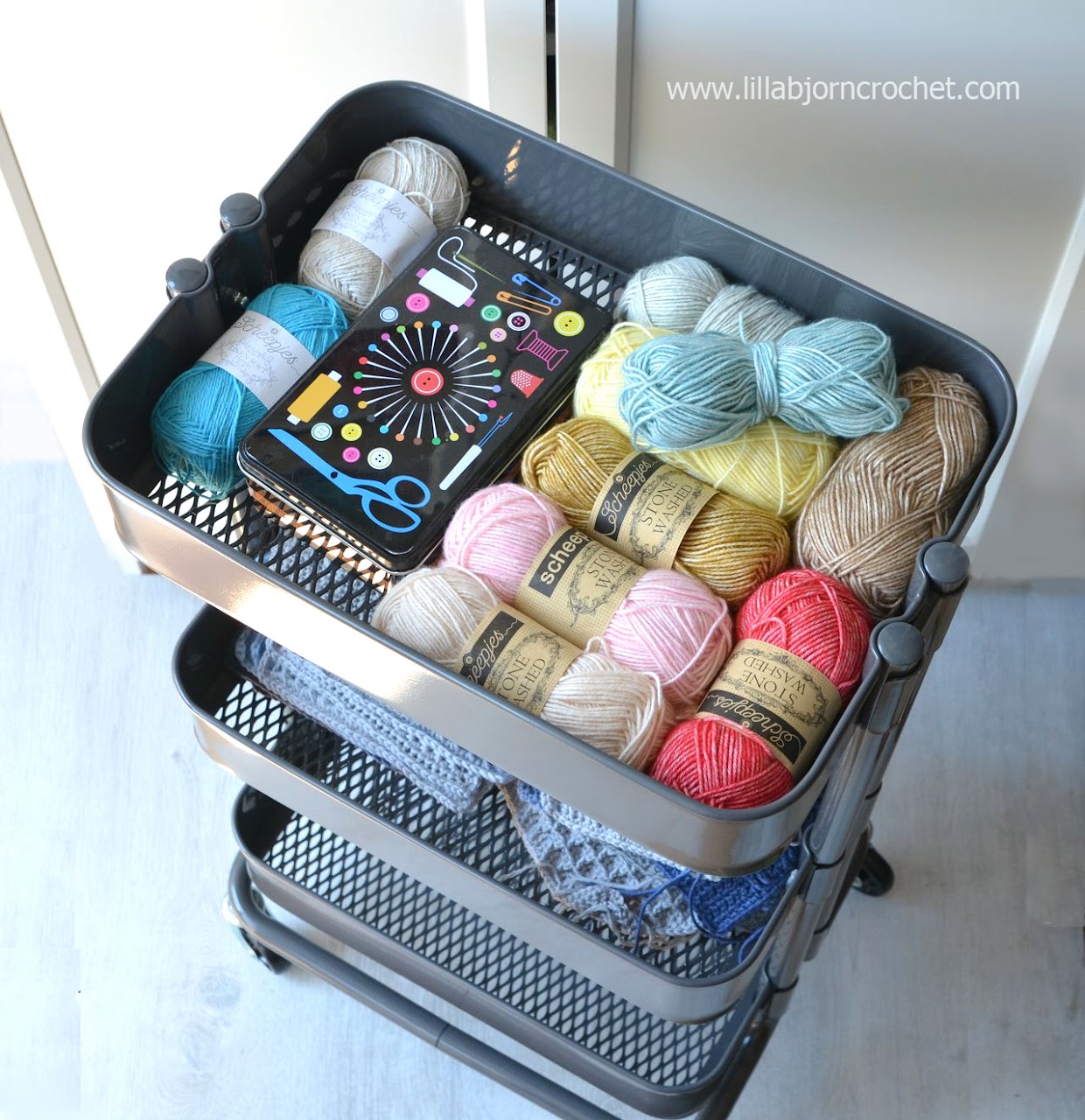 A Trolley for Yarns and Wip's? Yes! | LillaBjörn's Crochet World