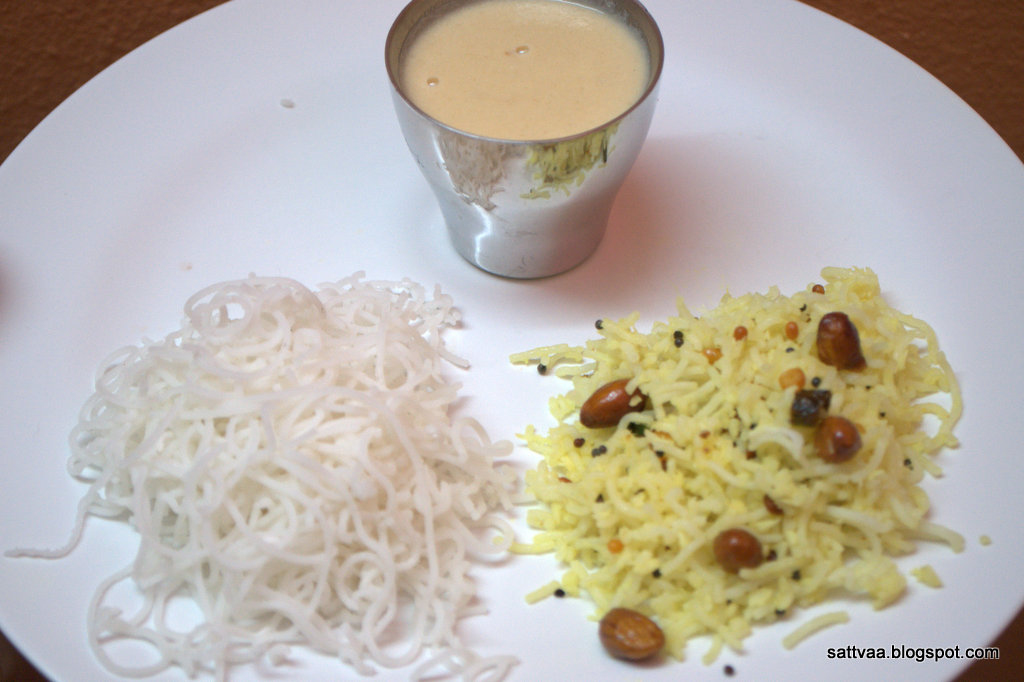 Sattvaa: Ottu shavige - Dreamy white, Indian angel hair pasta with rice ...