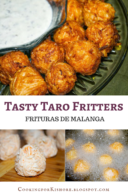 Tasty Taro Fritters - Frituras de Malanga