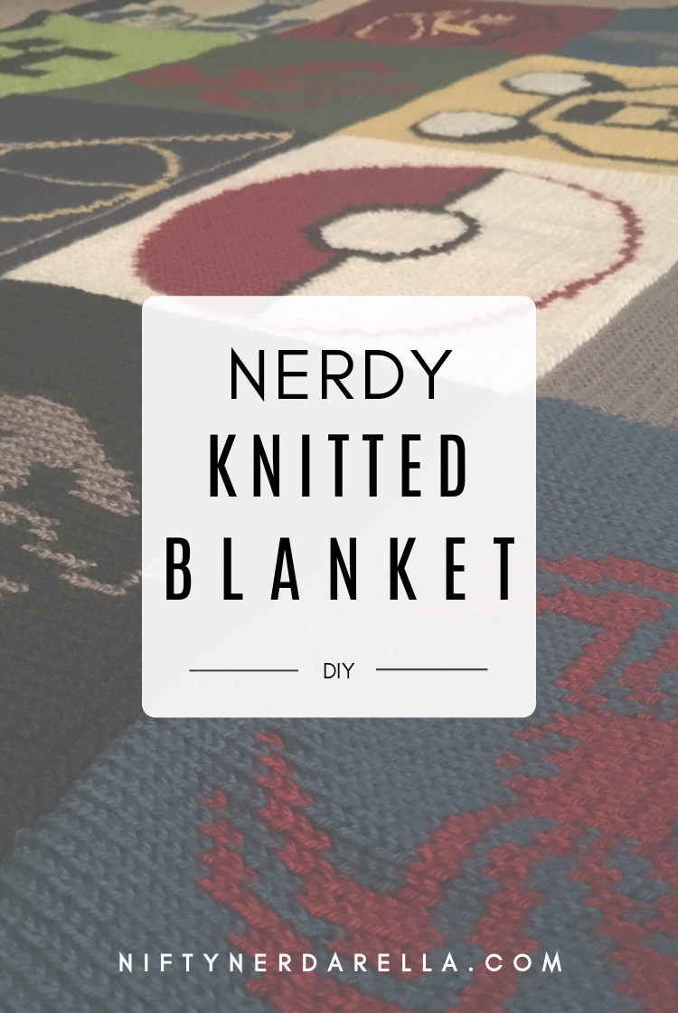 Nerdy Knitted Patch Blanket — The Nifty Nerdarella