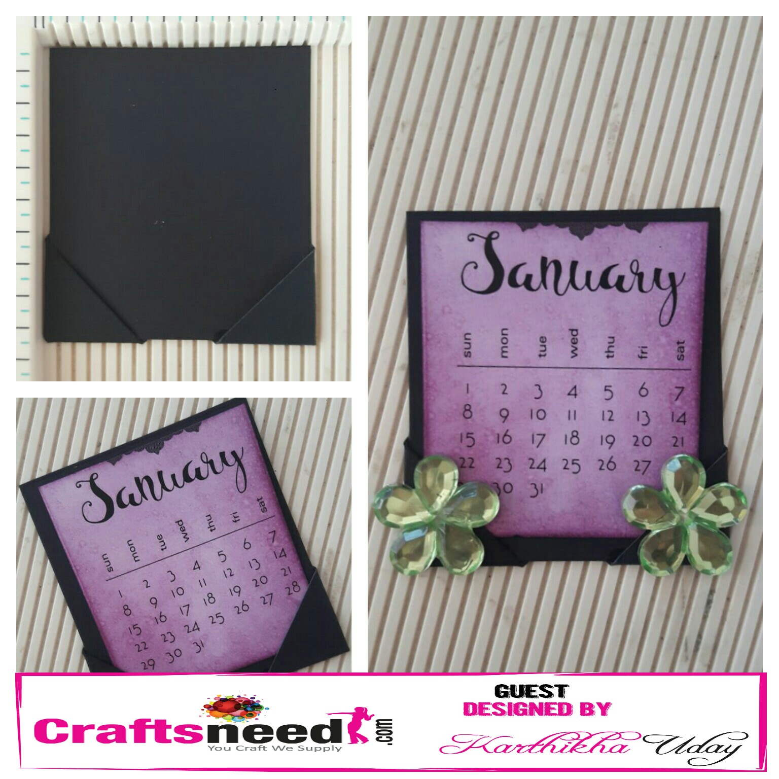 CRAFTSNEED: Easel Desktop Calendar