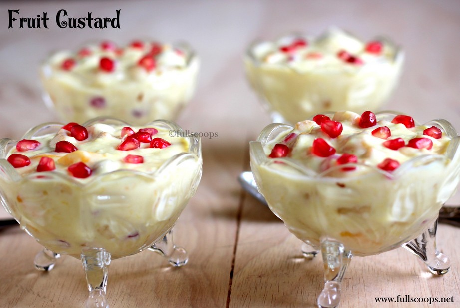 Fruit Custard | Easy No Bake Recipes ~ Full Scoops - A food blog with ...